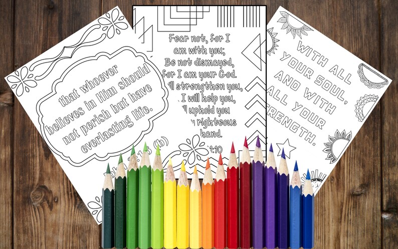 Scripture Memorization Printable Bundle Including Coloring - Etsy