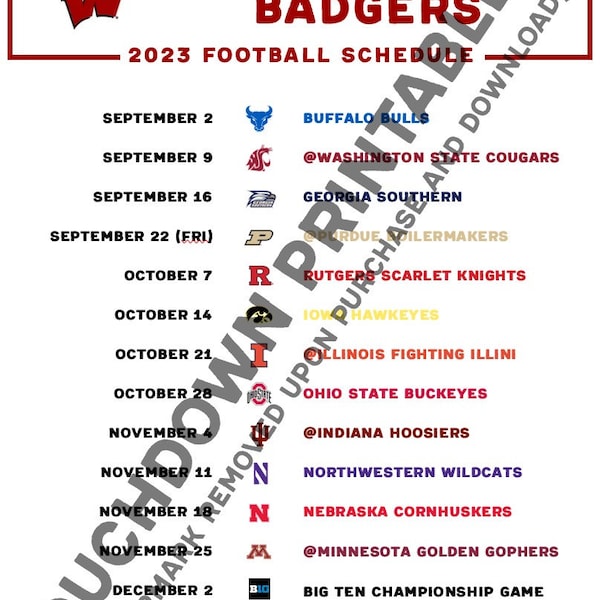Badgers Football - Etsy
