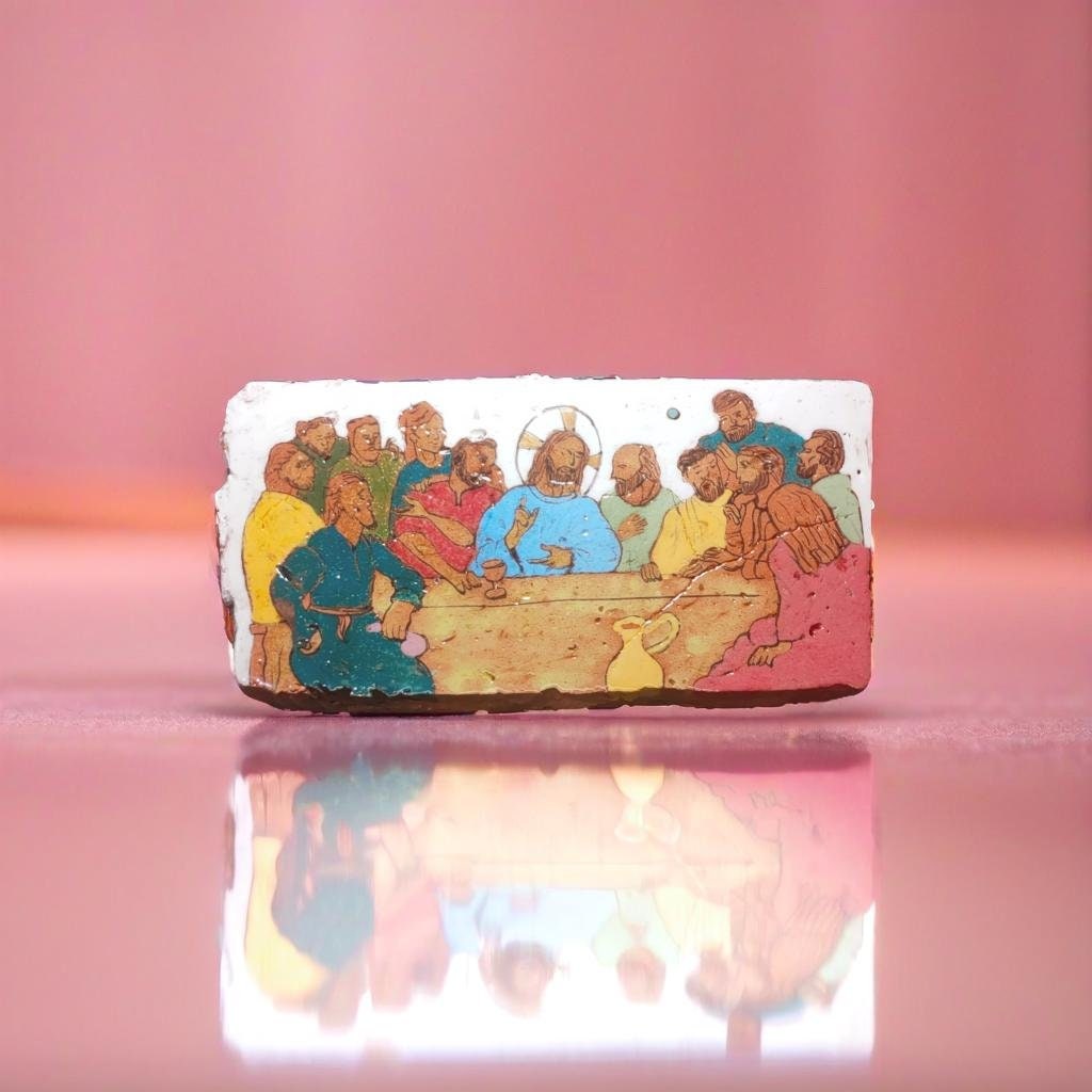 Ceramic Natural Brick Decor, Last Supper Painting, Home Office Decor ...