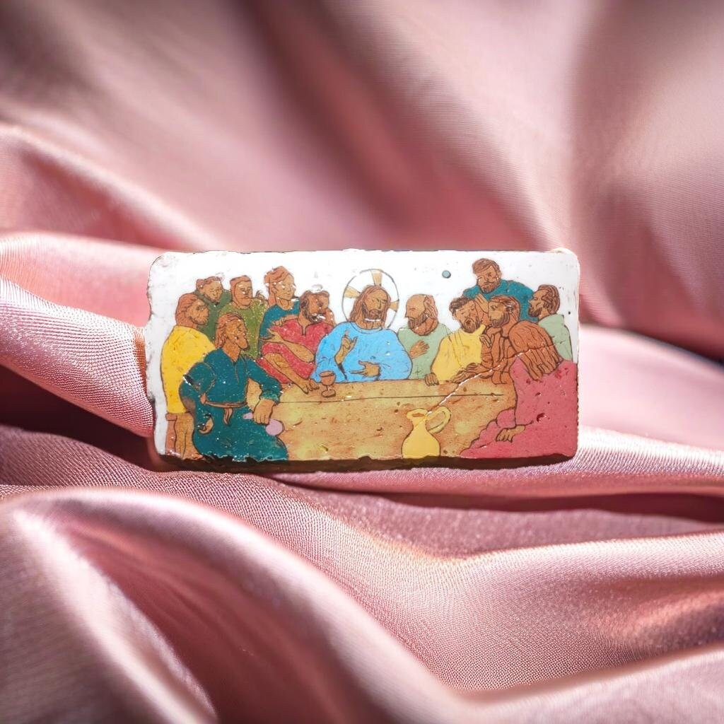 Ceramic Natural Brick Decor, Last Supper Painting, Home Office Decor ...