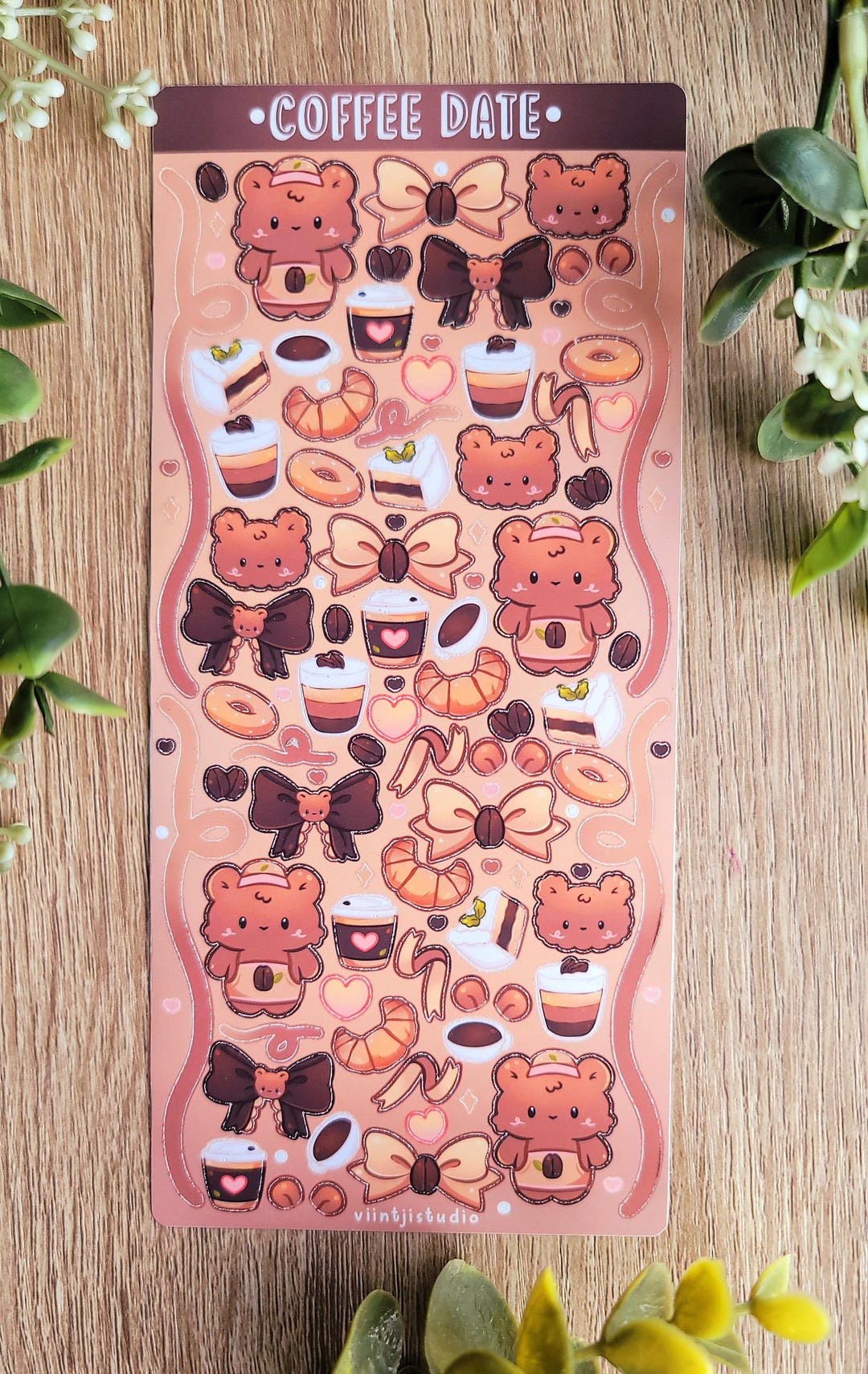 Coffee Date Sticker Sheet | Polco | Cute Stickers | Holographic | Deco ...