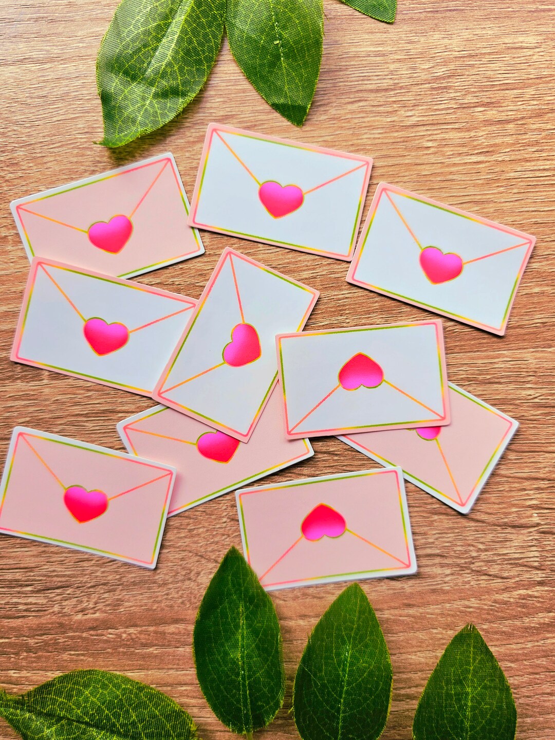 Heart Letter Vinyl Sticker Set | Sticker Pack | Envolope | Water Proof ...