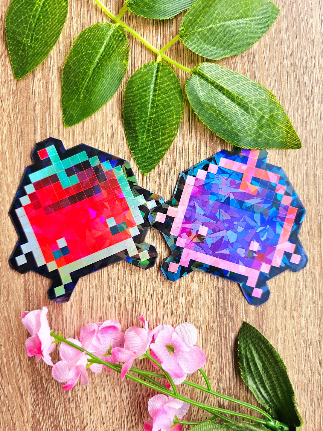 Stardew Valley Purple/red Dark Junimo Holographic Stickers Pixel Art ...