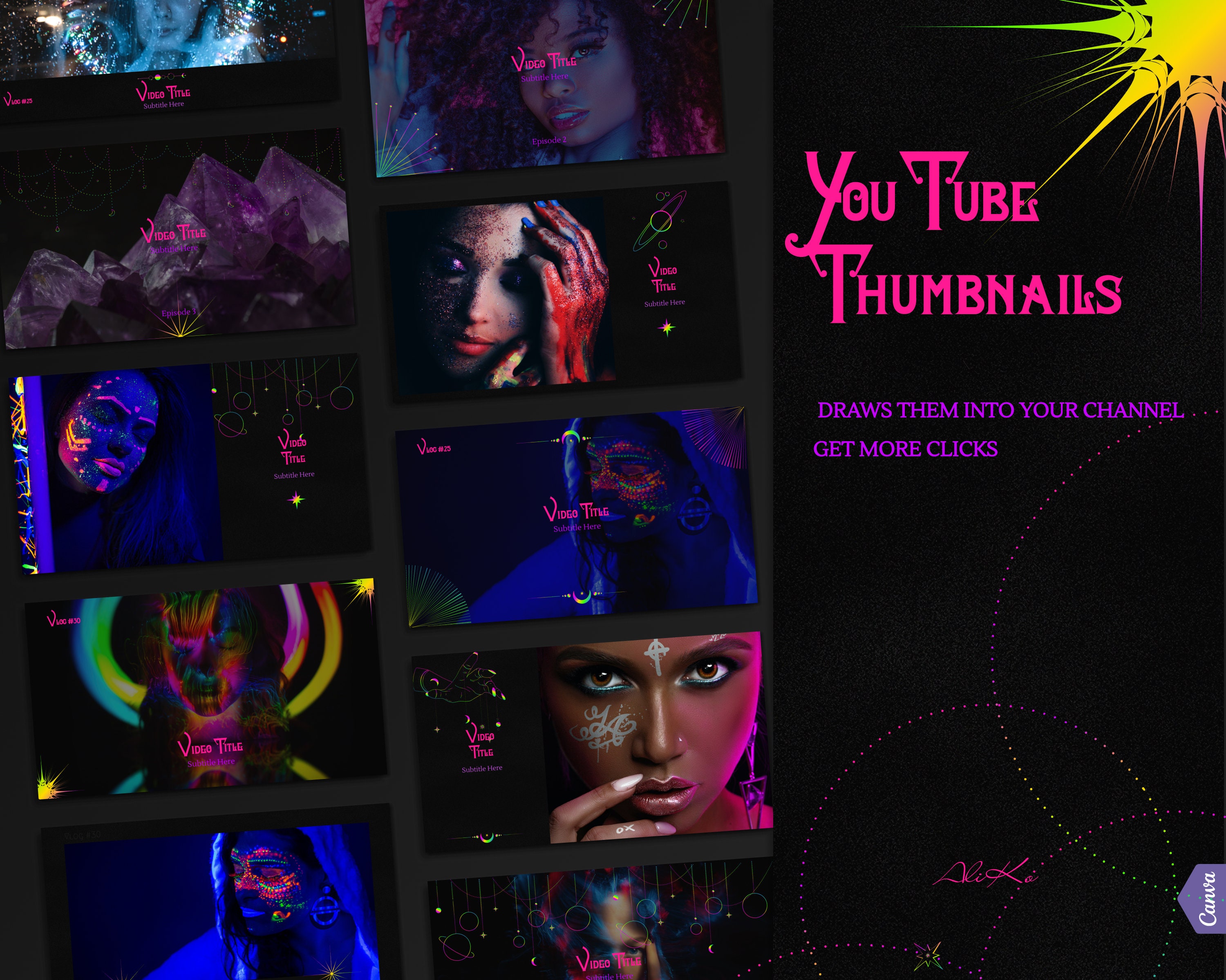 Youtube Branding Kit | Spiritual Thumbnails, Banners, Intro & Outro ...