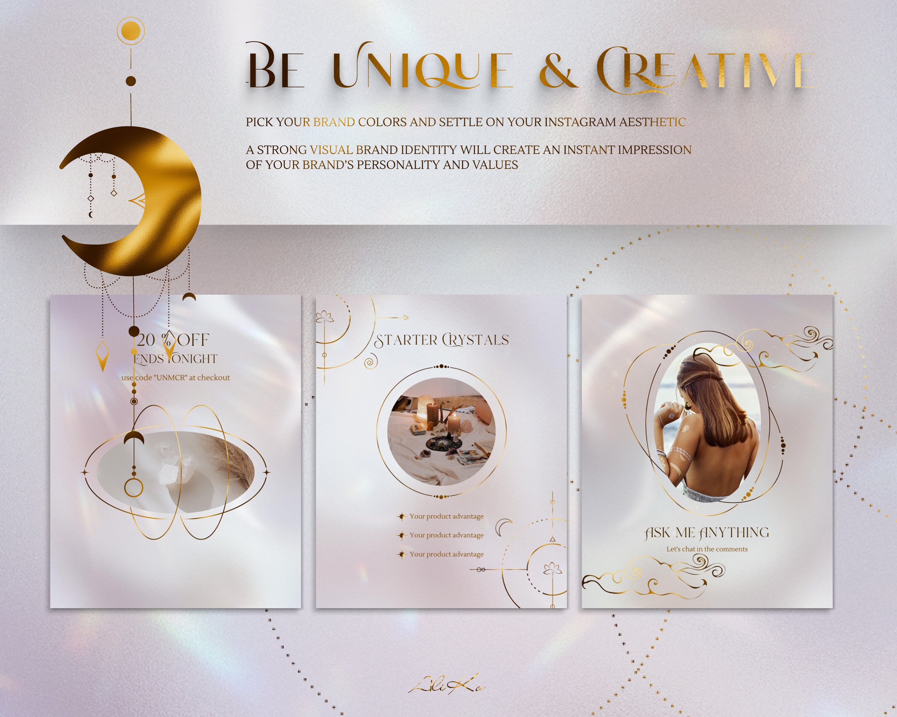Spiritual Instagram Post Templates for Tarot or Astrology - Etsy