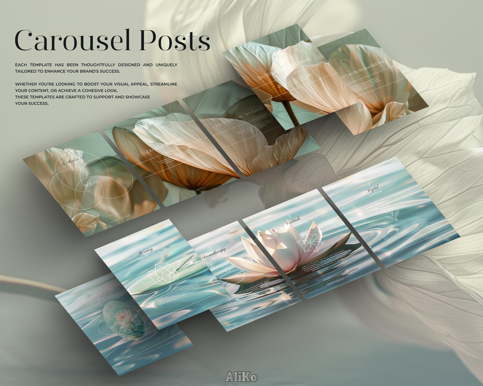 Life Coach Instagram Templates: Minimalist, Green, Nature in Canva ...