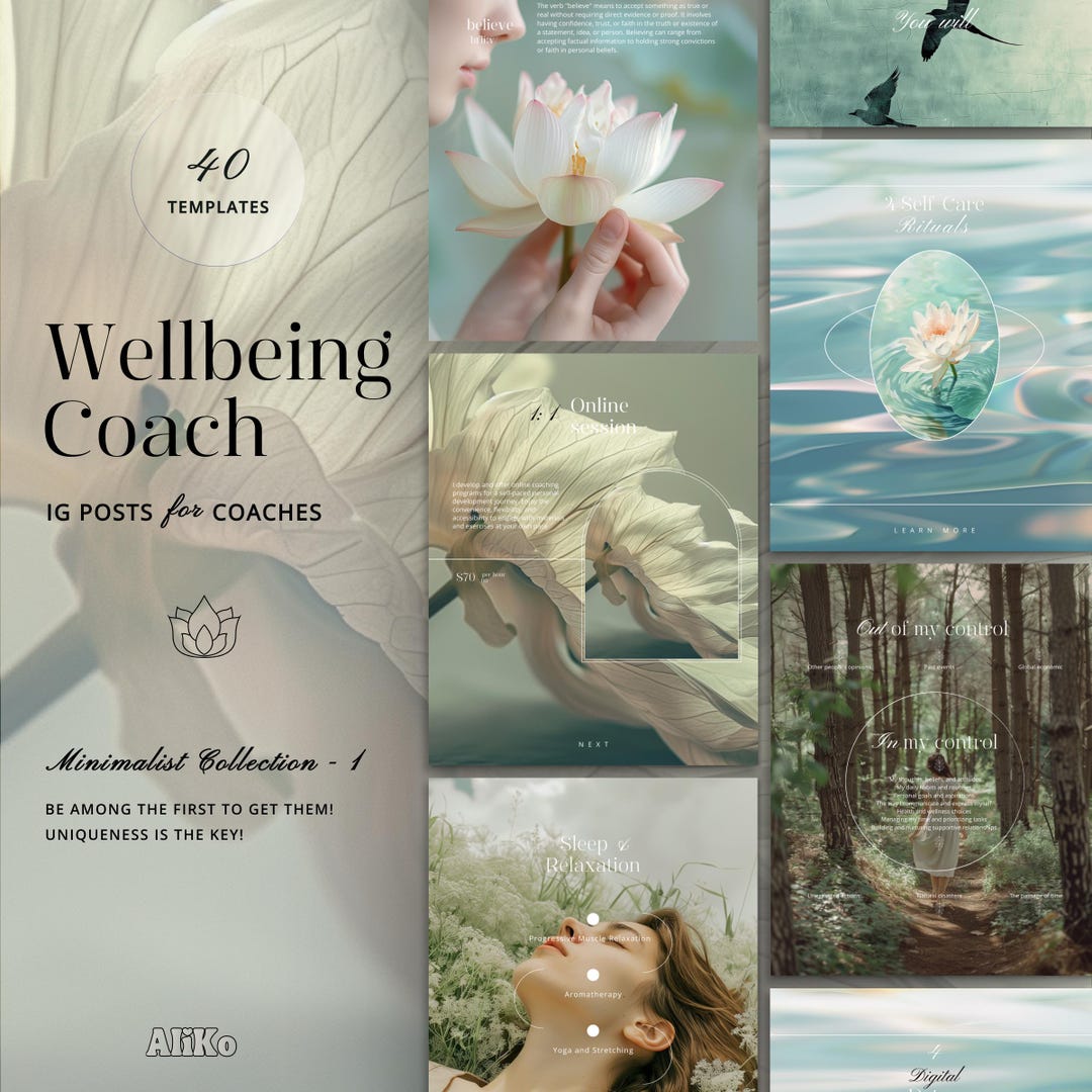 Life Coach: Nature, Minimalist, Spiritual in Canva | Wellbeing ...
