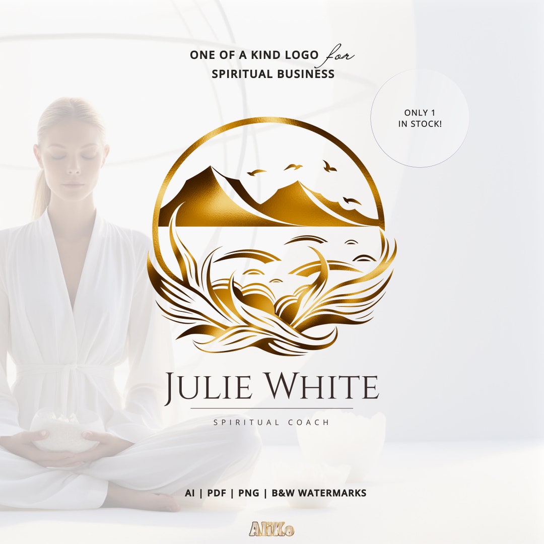 Logo Design: White, Gold | Spiritual, Psychology Coach | Holistic ...
