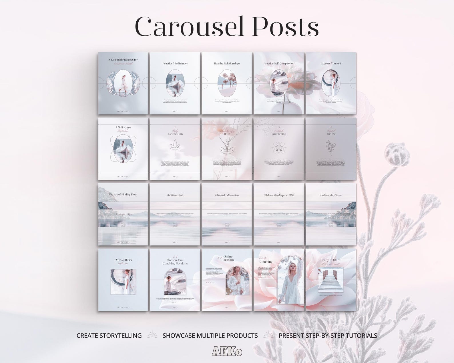 Life Coach | Spiritual Instagram Post Templates: Nature, White ...
