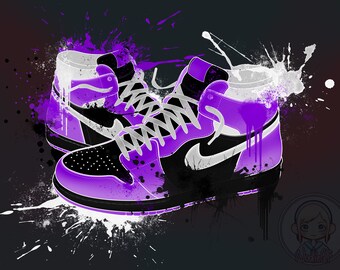 Spray Neon Stardust Sneaker Png Splatter Paint Sneakers Sublimation ...