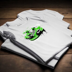 Spray Neon Green Sneaker Png Splatter Paint Sneakers Sublimation Sport ...