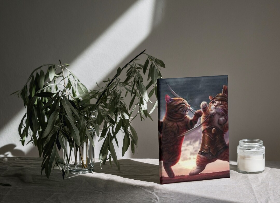 Gladiator Cats: Digital Download Printable Wall Art Fierce - Etsy