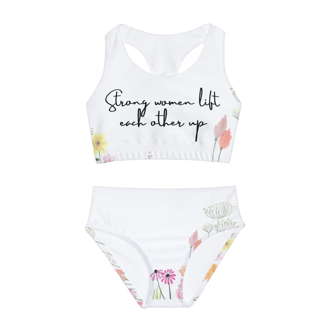 Girls Two Piece Swimsuit Aop Etsy