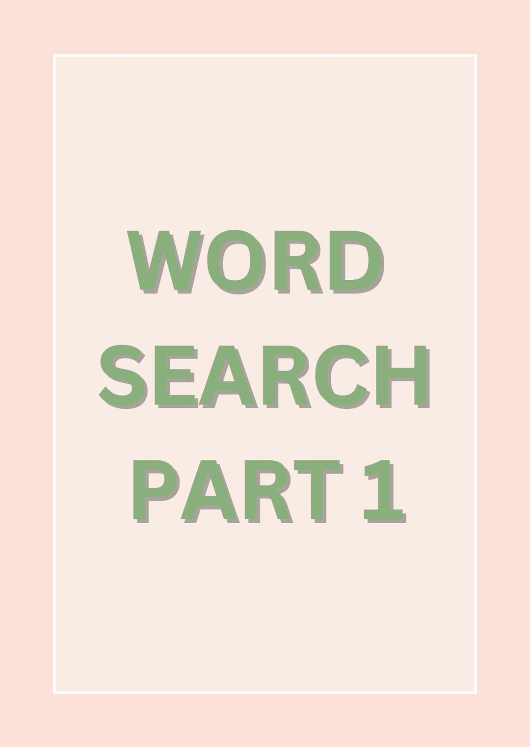 Printable Word Search Part 1(first Product) - Etsy Canada