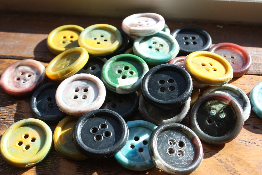 1 Inch Recycled Plastic Buttons - Etsy