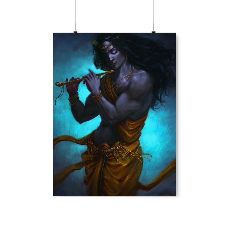 Premium Matte Vertical Posters God Bhagwan Krishna Vishnu Mahabharat ...
