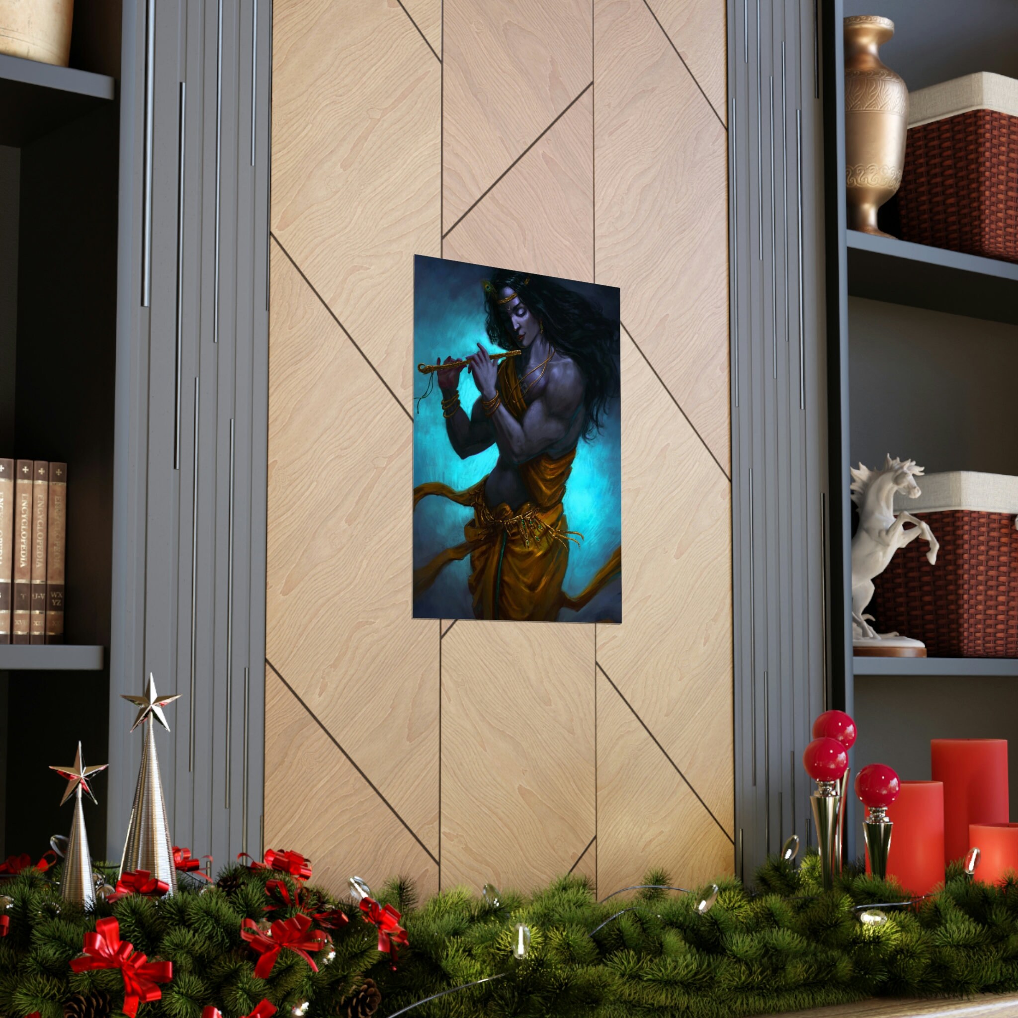 Premium Matte Vertical Posters God Bhagwan Krishna Vishnu Mahabharat ...