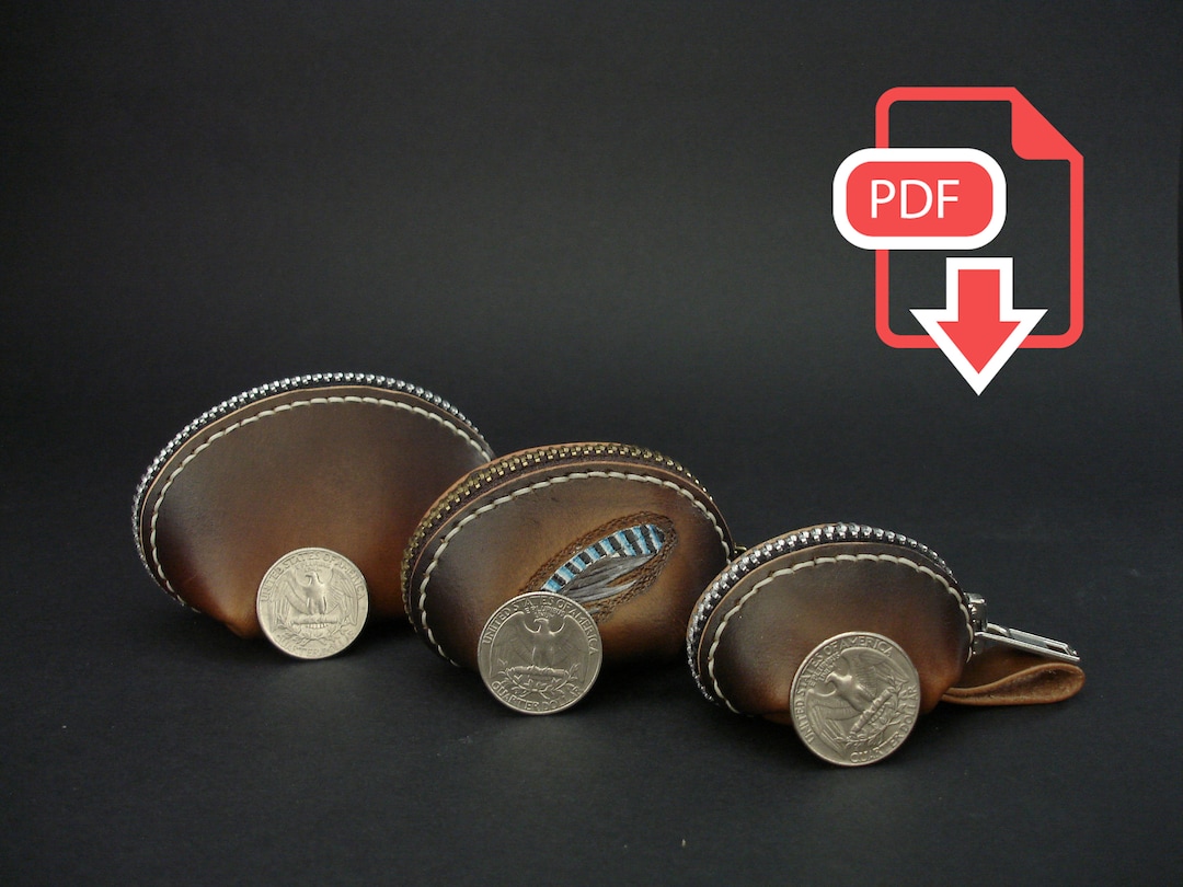 Leather Coin Purse Pattern Set With Video Tutorial , PDF Pack Dice Bags ...