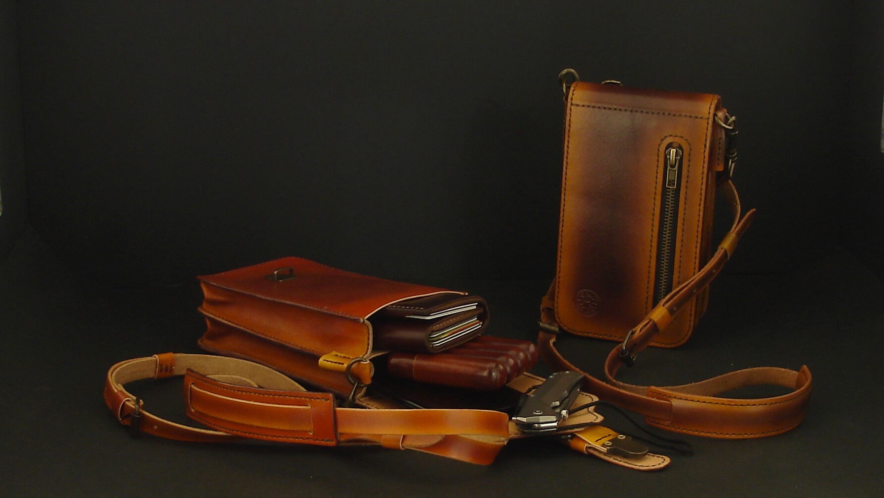 EDC Leather Neck Bag Pattern With Video Tutorial, Stylish Leather Bag ...