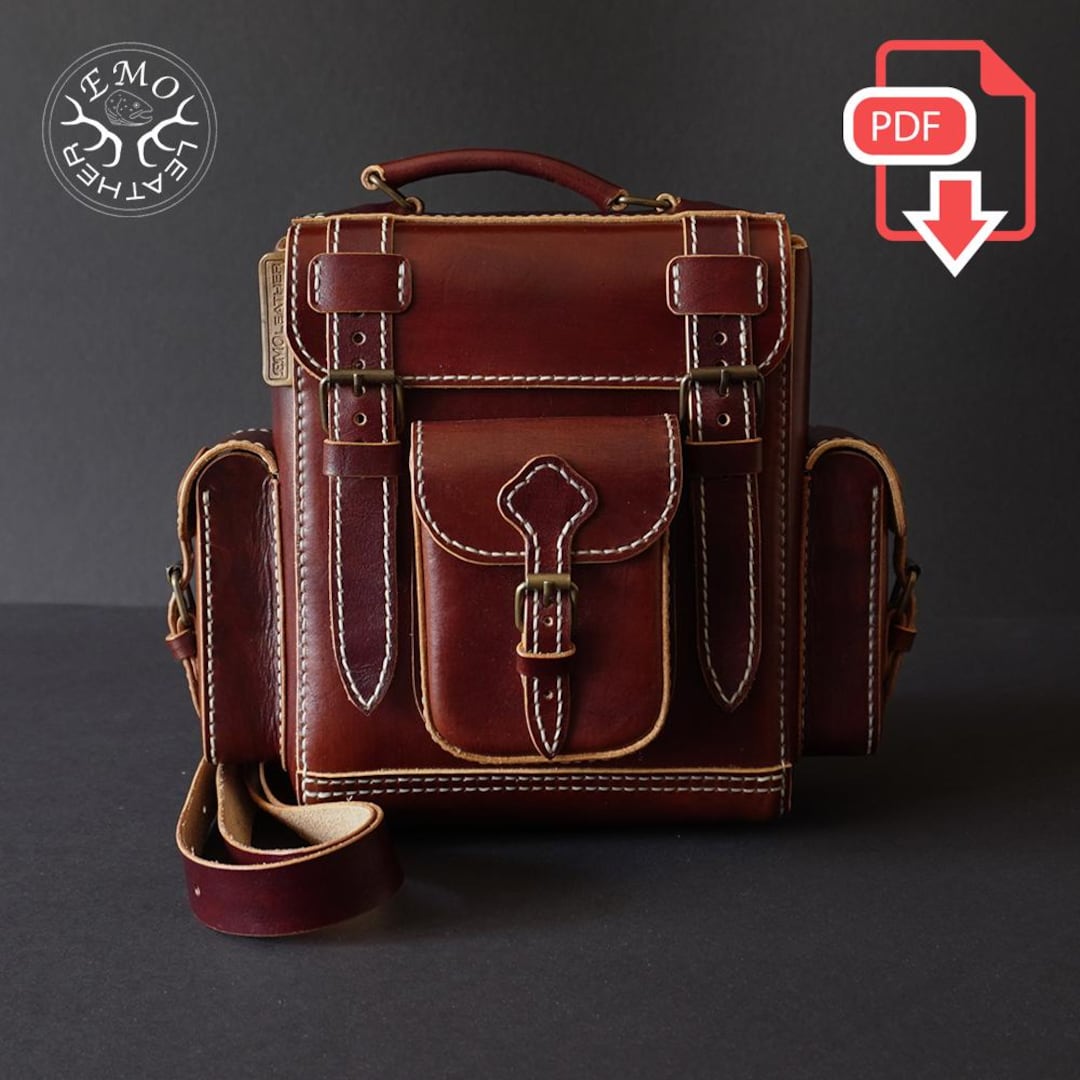 Classic Leather Field Backpack Pattern + Instructional Video, Rustic ...