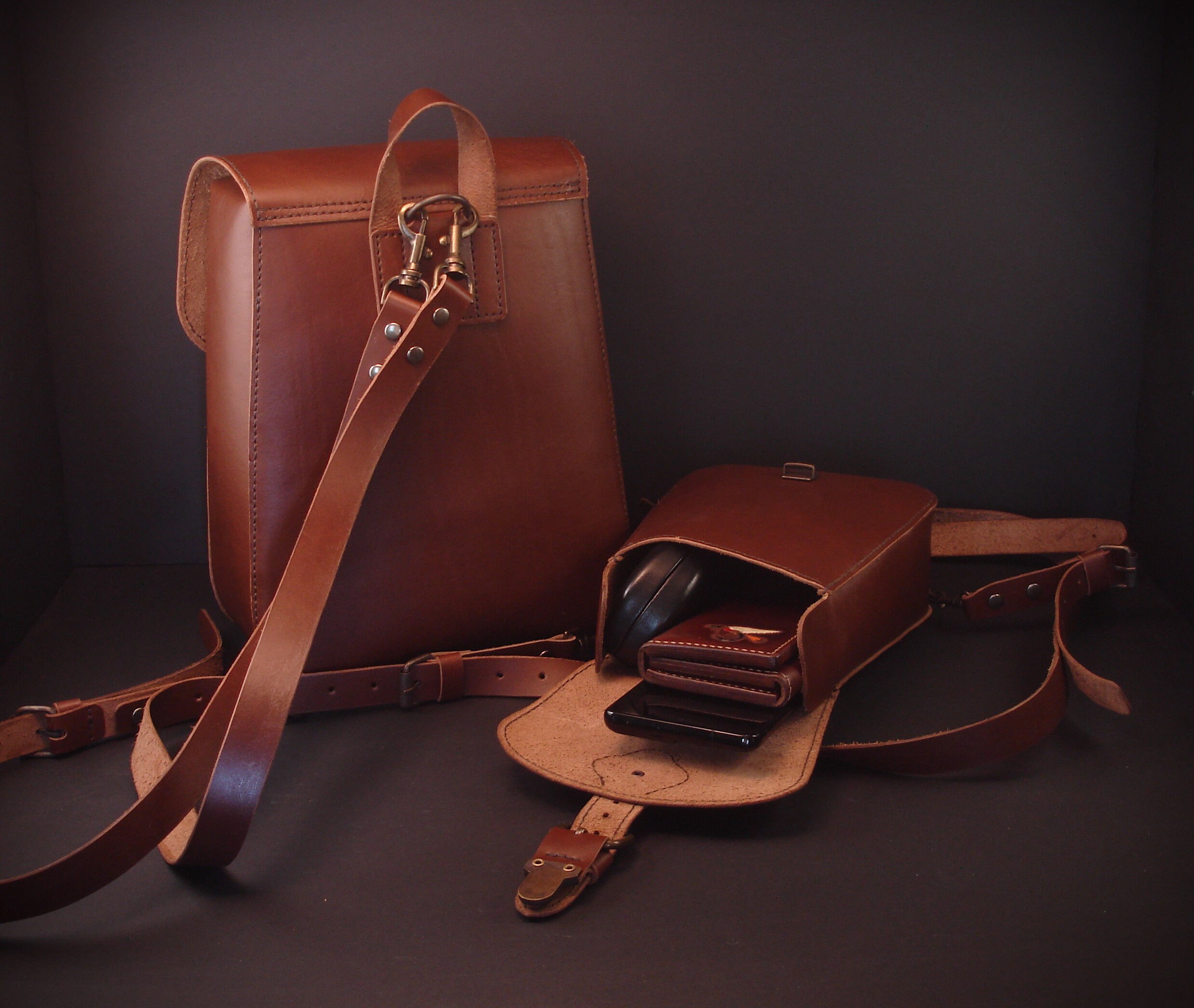 Leather Backpack & Mini Bag Sewing Pattern: DIY Crafting (PDF Pattern ...