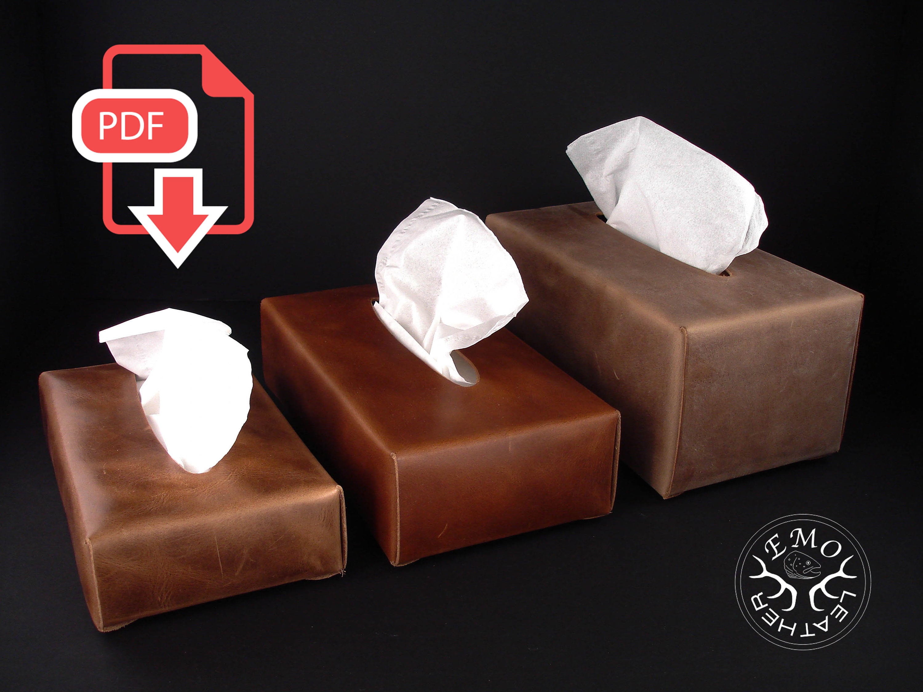 Leather Tissue Box Pattern, DIY Tissue Box Cover, DIY Home Decor ...