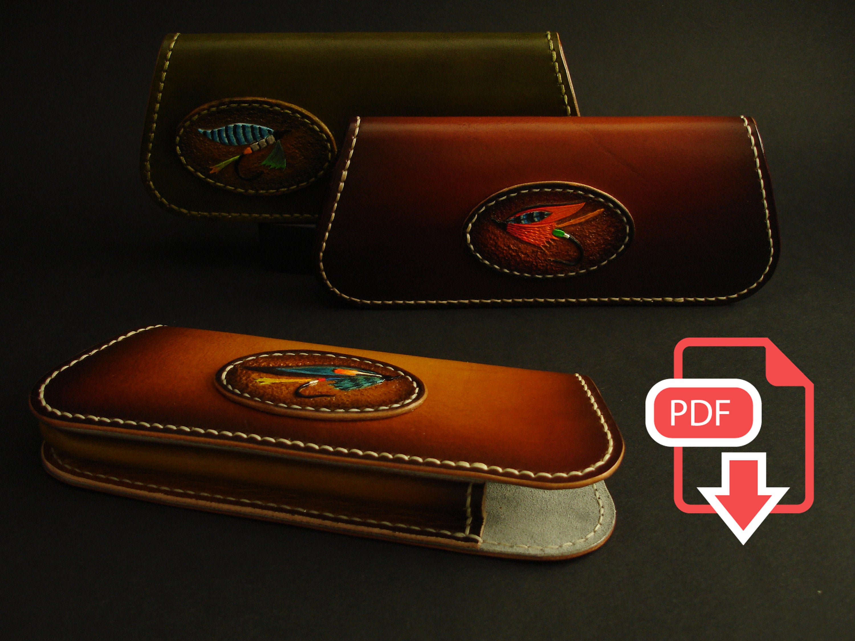 Easy Leather Glasses Case Pattern With Video Tutorial , DIY Reading ...