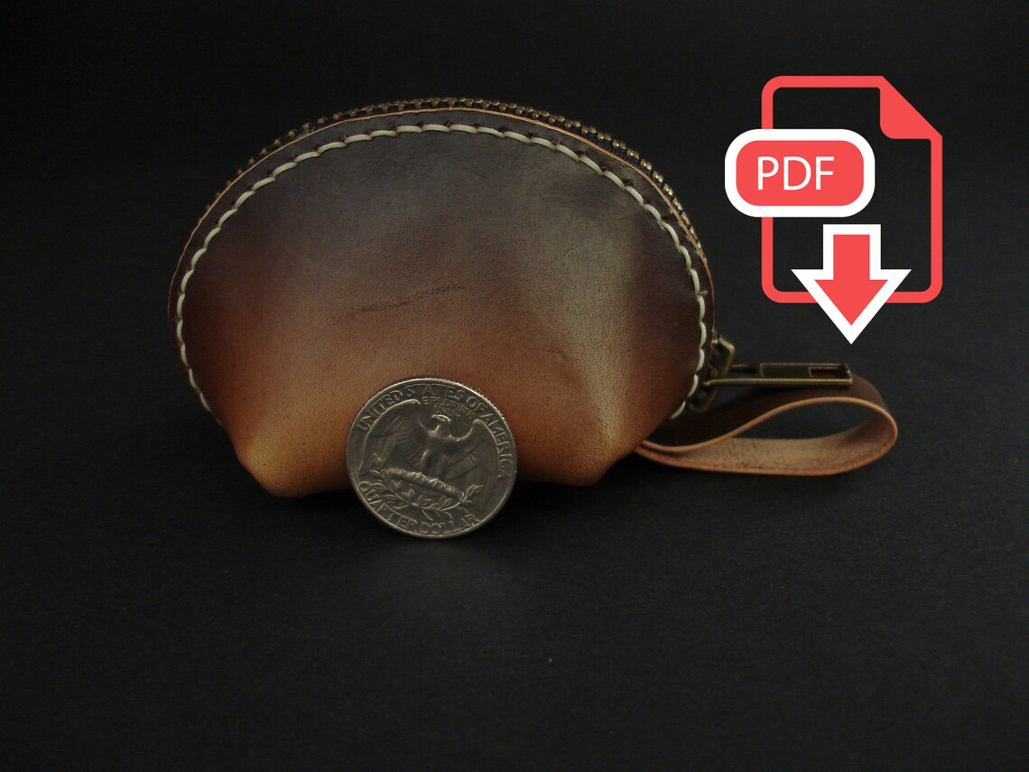 Large Leather Coin Purse Pattern With Video Tutorial , PDF Large Dice ...