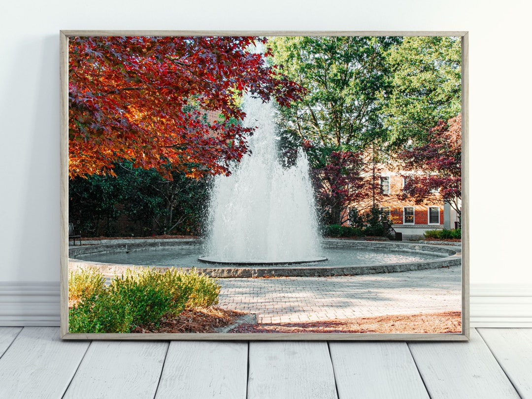 UGA Fall Fountain Photo: Herty Field Campus Print (digital Download) - Etsy