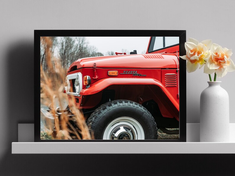 Toyota Land Cruiser Digital Download FJ40 Side View Parked Wall Art ...