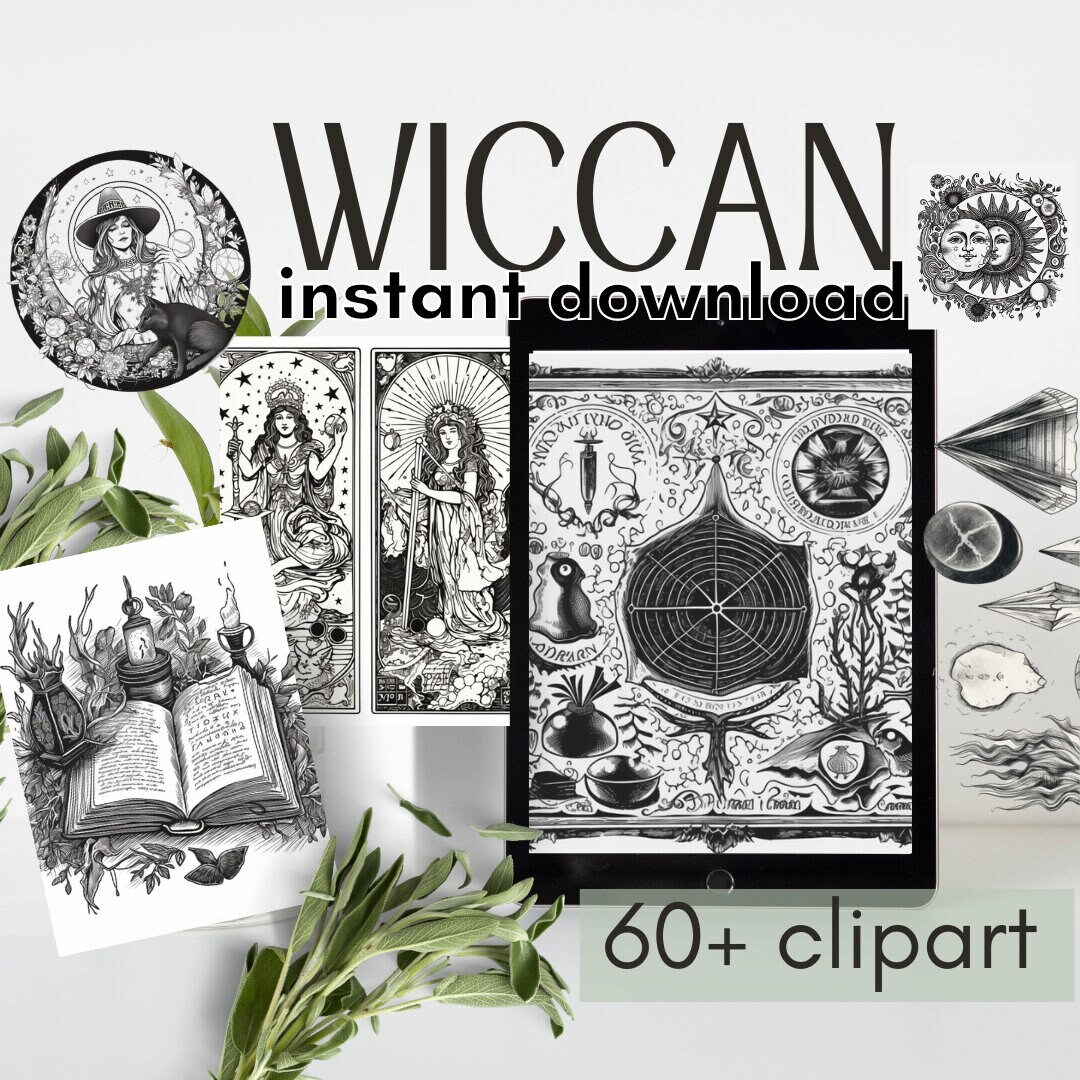 Wicca Gift for Witch Decor Wiccan Art for Book of Shadows - Etsy