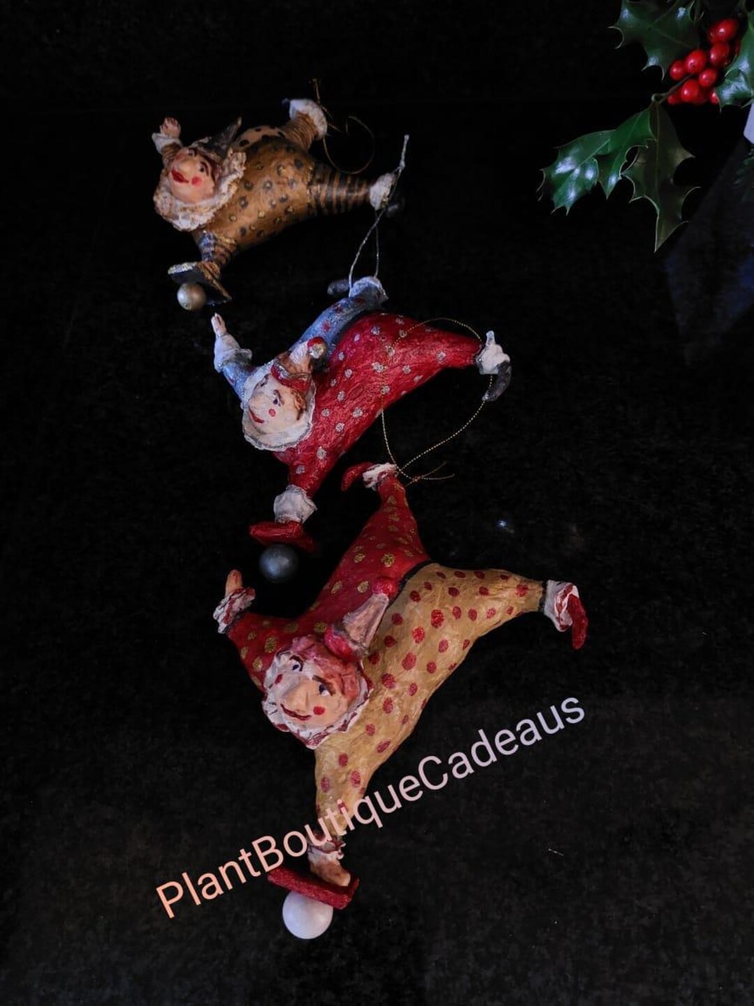 Vintage Circus, Acrobat, Spun Cotton Toy, Cotton Paper Mache, Christmas ...