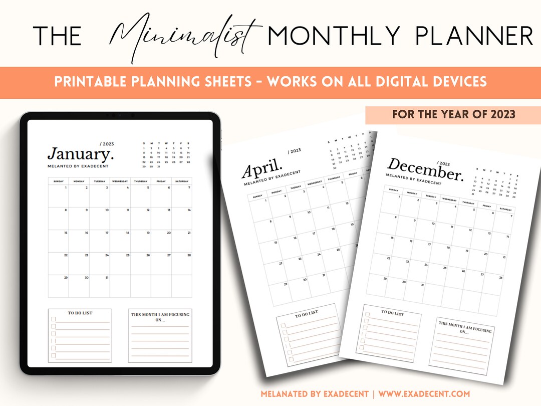 Printable Calendar 2023-2024, Minimalist Printable Calendar, 2023 ...