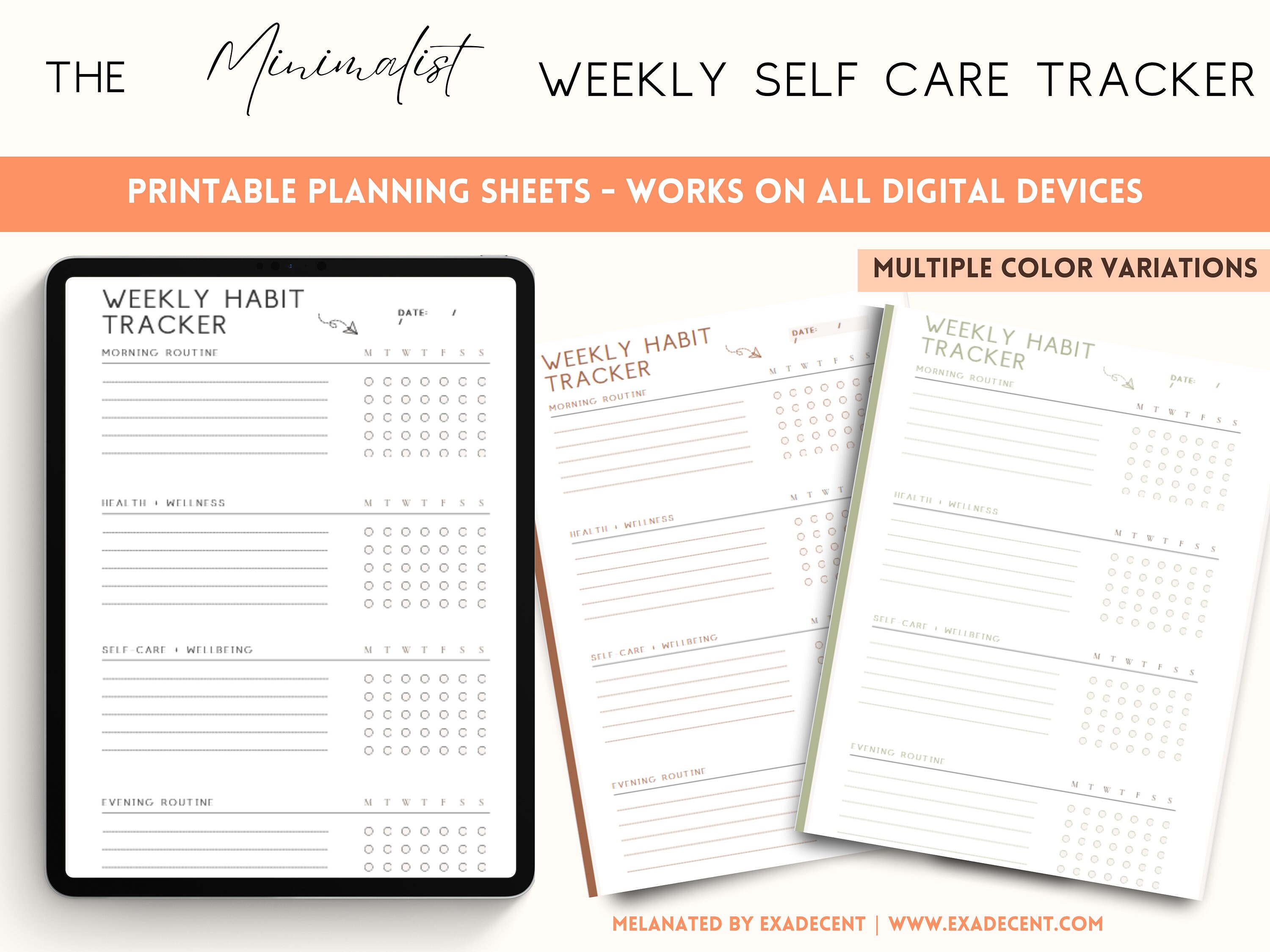 Printable Habit Tracker Weekly Habit Tracker Daily Habit Tracker ...