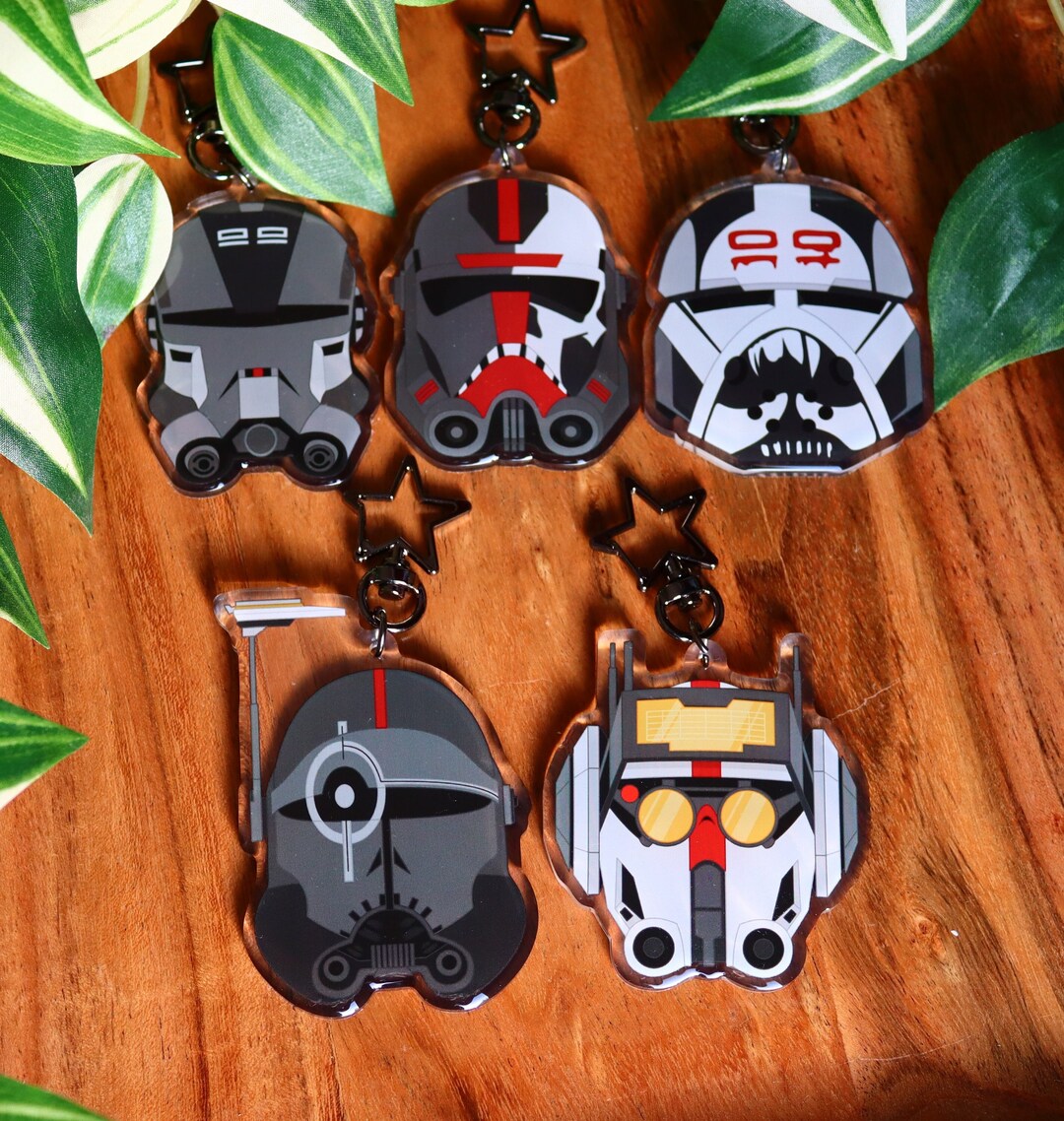 The Bad Batch Keyrings Hunter, Wrecker, Tech, Echo, Crosshair - Etsy UK