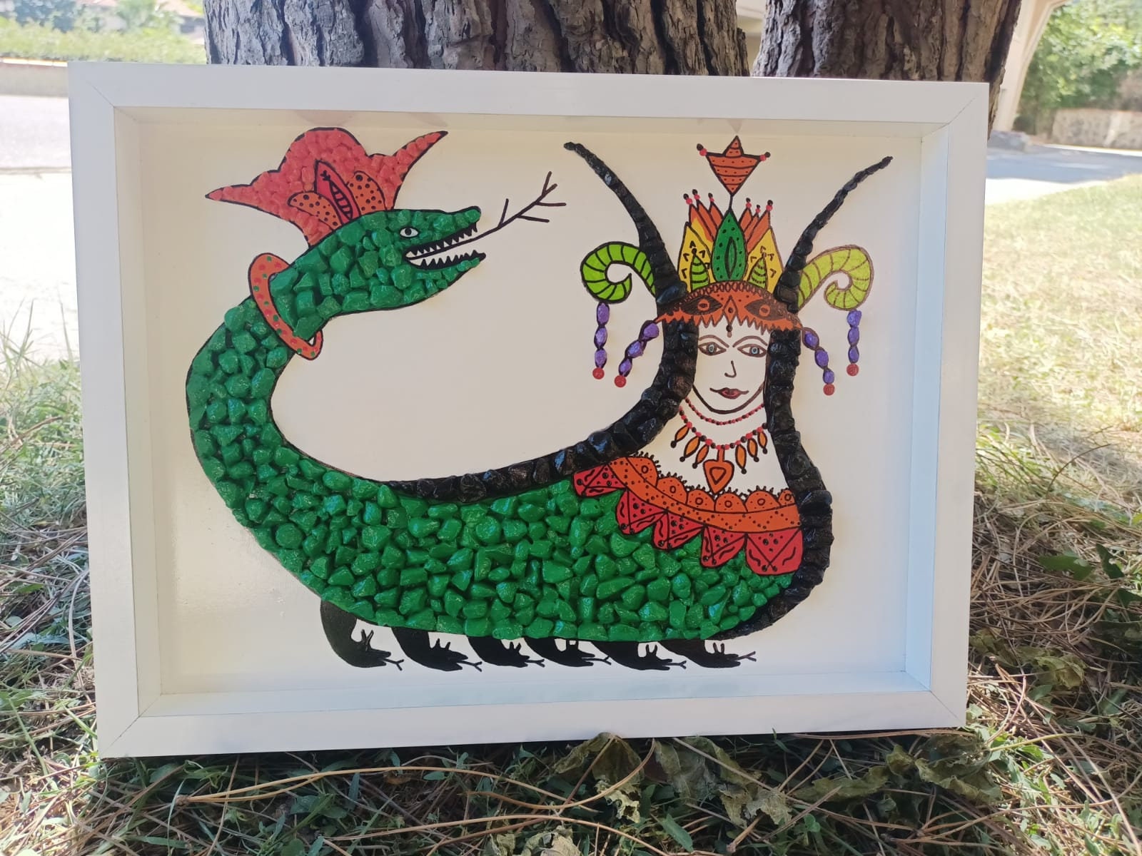 Shahmaran snake Goddess, Stone Painting, Ancient Anatolian Civilization ...