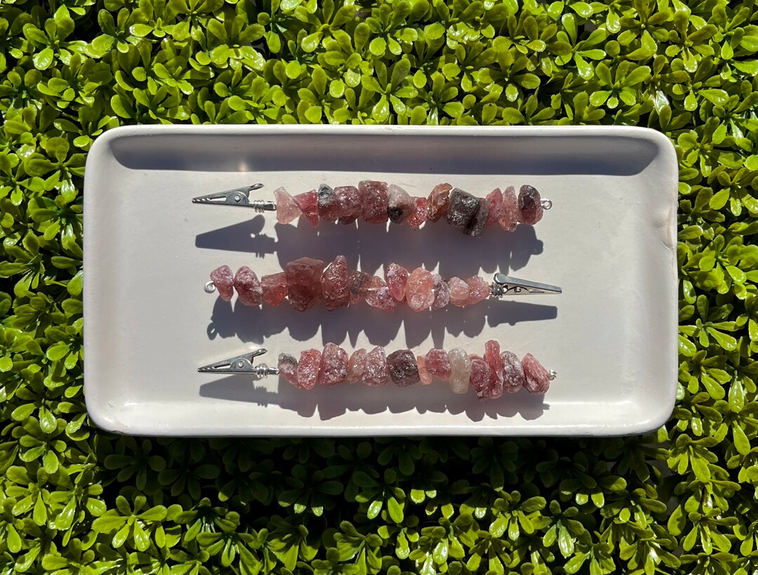 Crystal Clip ATM Card Clip Debit Card Clip Multiuse Clip Raw Strawberry ...