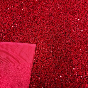 Red Sequin Velvet Fabric 58 per Meter - Etsy