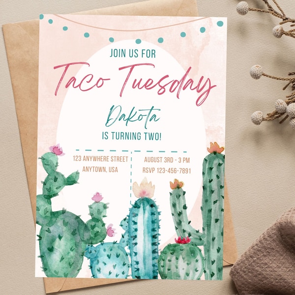 Taco Twosday Invite - Etsy