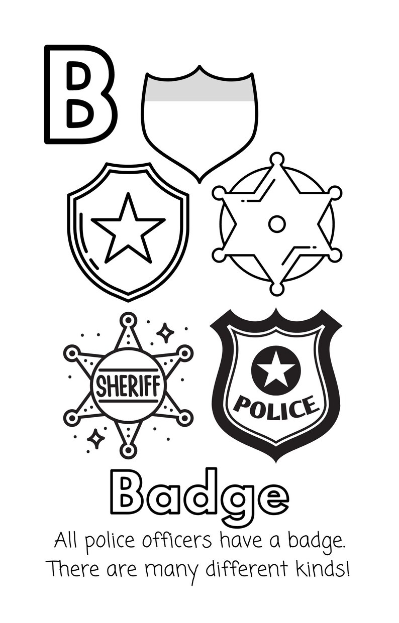 Police Coloring Book - Police Abc's - Law Enforcement Alphabet ...
