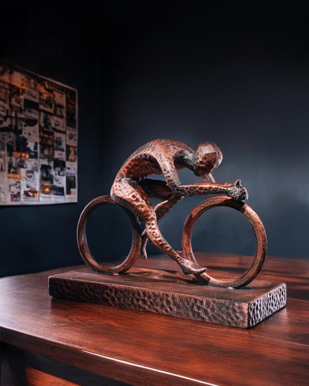 Modern Cycling Statue Abstract Cyclist Sculpture Sports Decoration for ...