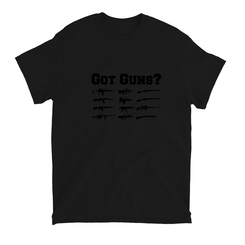 Boogeyman Got Guns T-shirt Design, Cool Graphic Tee, Rifles & Firearms ...