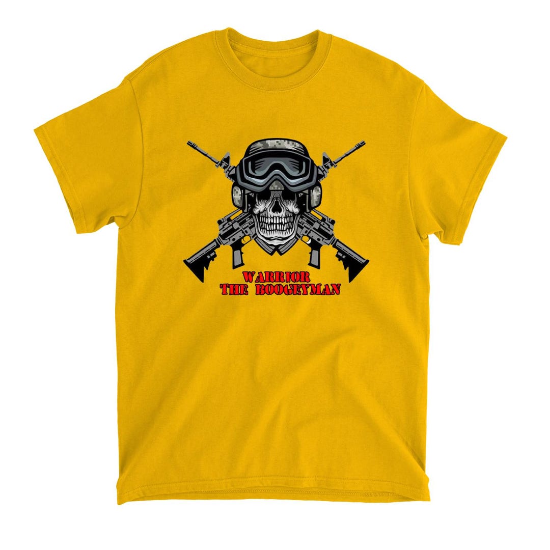 Warrior Boogeyman Tactical T-shirt: Military Graphic Tee, Veteran Gift ...