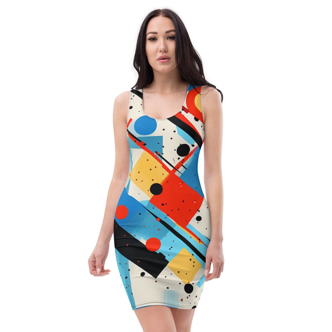 All Over Printed Women Cut and Hand Sewn Made Especially Bodycon Dress ...