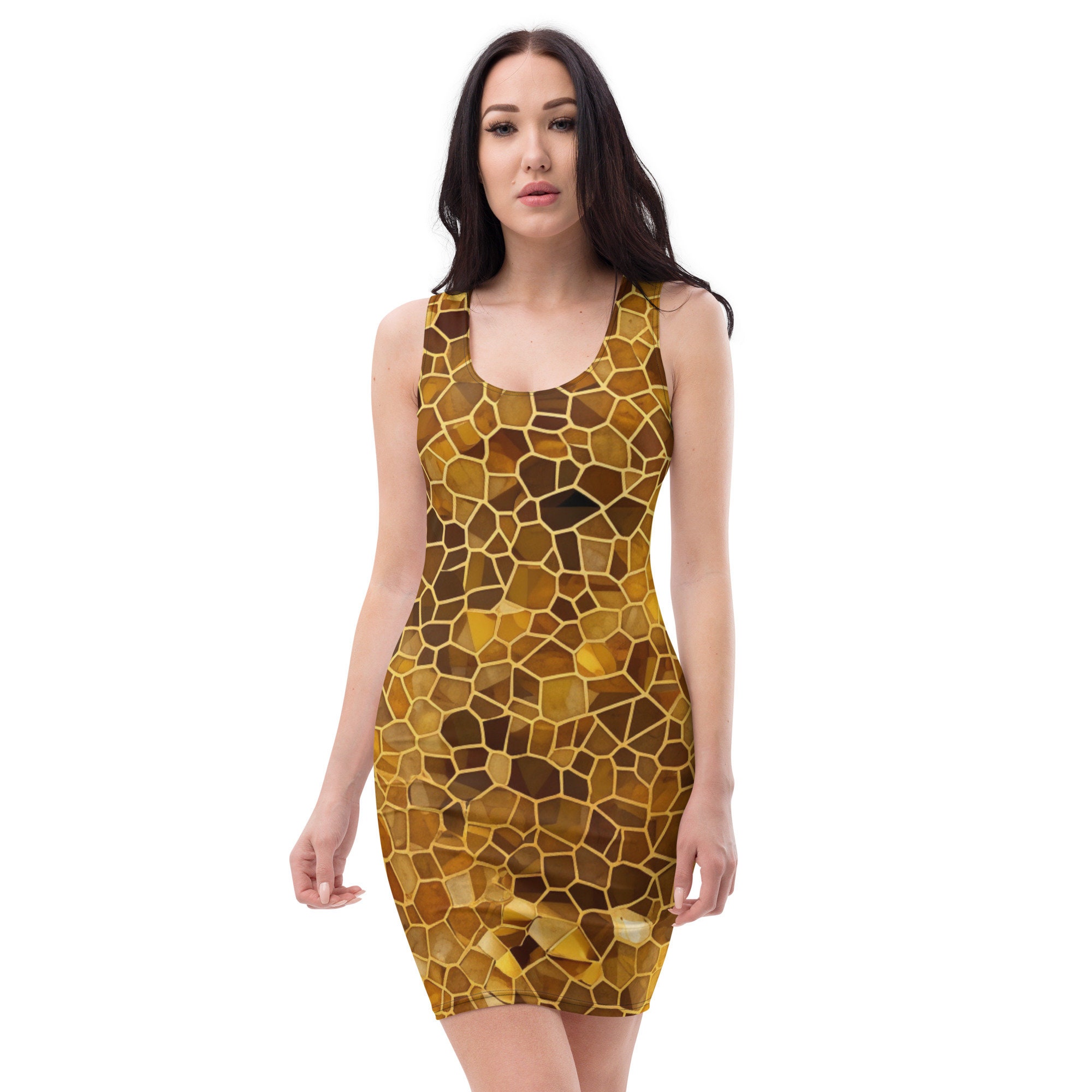 All Over Printed Women Cut and Hand Sewn Made Especially Bodycon Dress ...