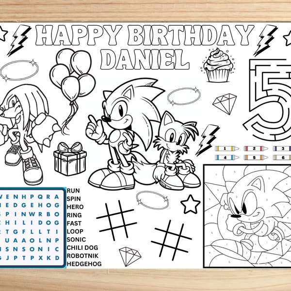 Sonic the Hedgehog Birthday Favors - Etsy