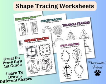 Preschool Shape Tracing, Basic Shape Tracing, Shape Tracing Worksheets ...