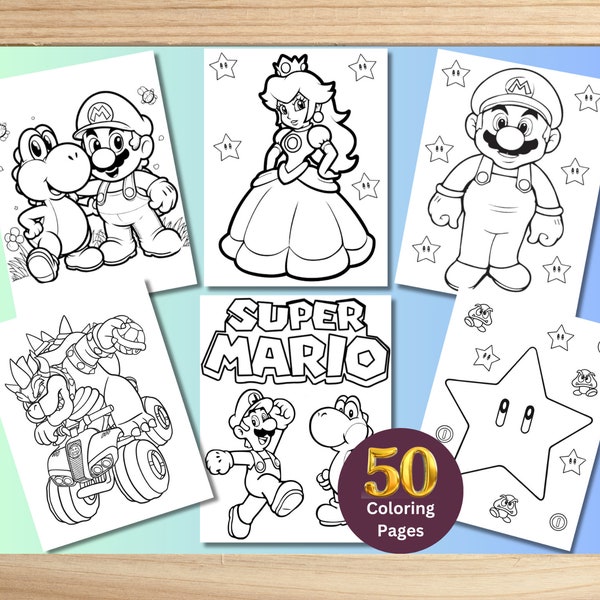 Princess Peach Coloring Books - Etsy