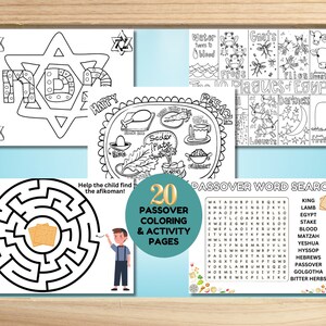 Passover Coloring MEGA BUNDLE, Fun Passover Activities, Seder Dinner ...