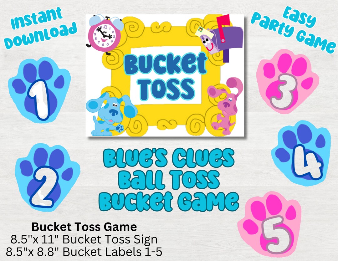 Instant Download Blues Clues Ball Toss Game, Blues Clues Birthday ...